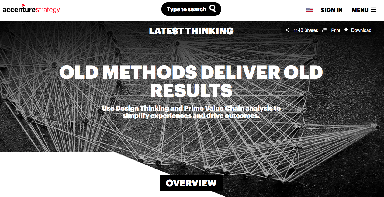 « Old methods deliver old results » Accenture revisits Value methods ...